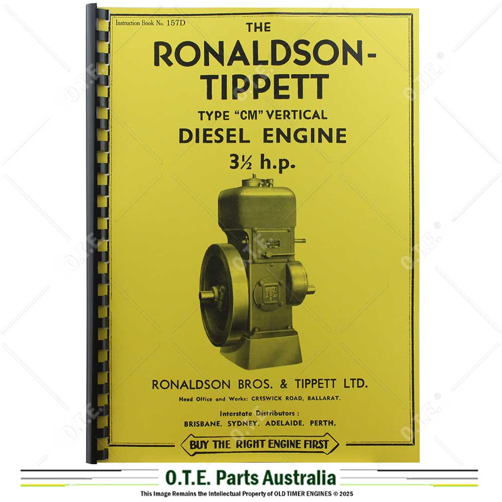 Ronaldson Tippett "CM" 3.5 H.P. Diesel Instruction Manual & Parts List